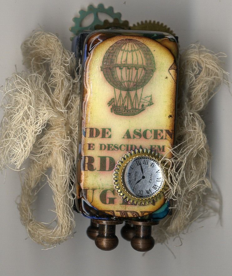 Artfully Musing: Steampunk Domino Book by Sandy Scholz